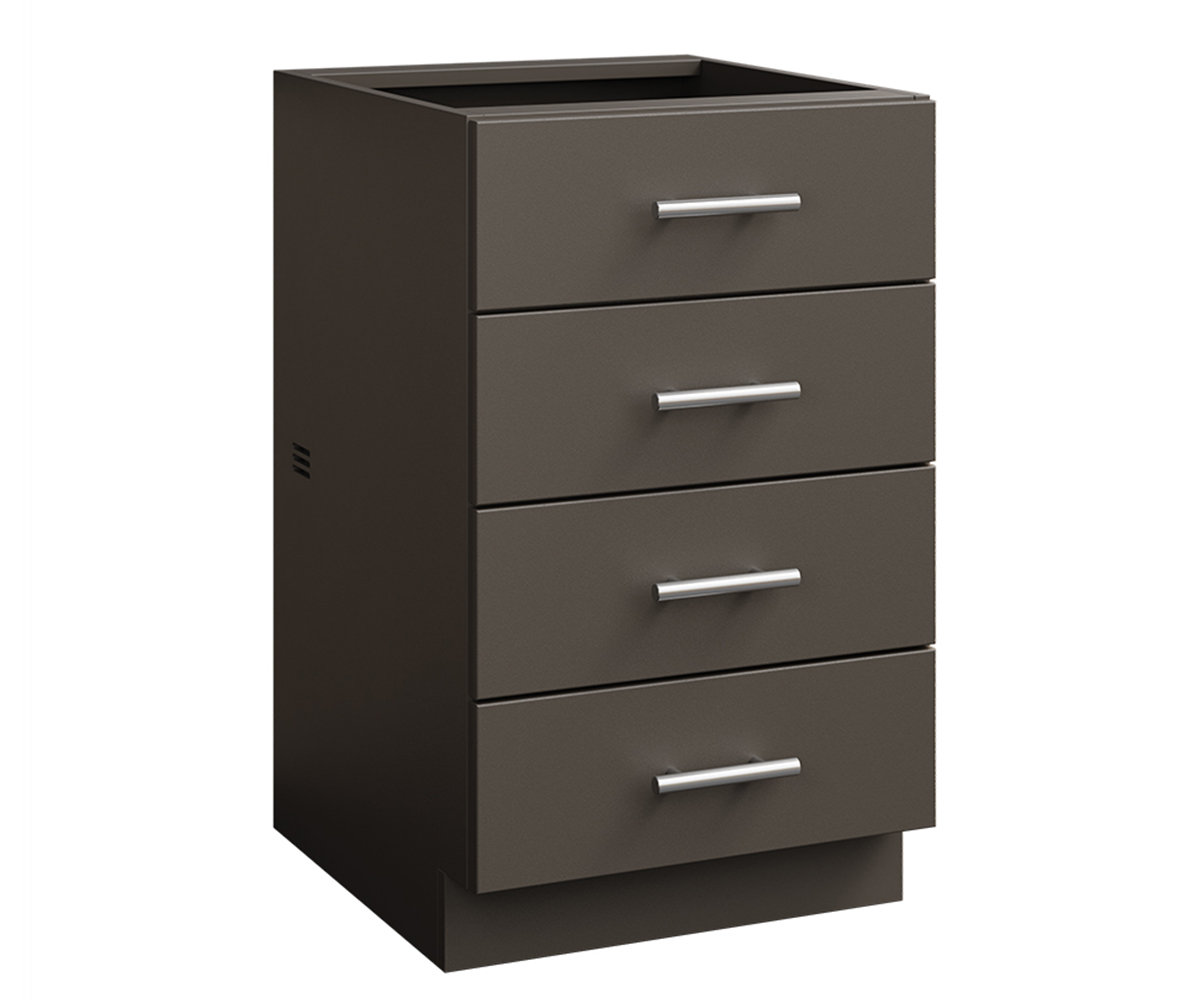 4 Drawer Flat Panel Cabinet - 21"W | Bluestone Poly
